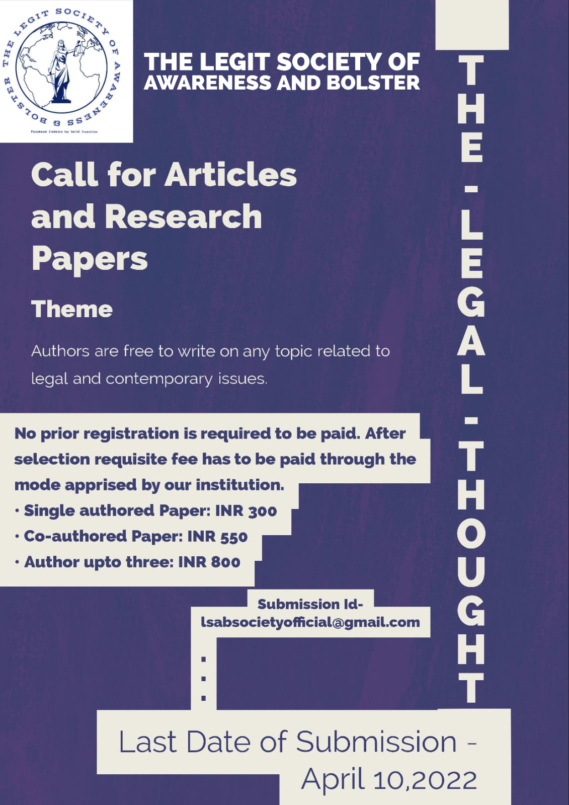 Call for Articles & Research Papers by The Legit Society of Awareness ...